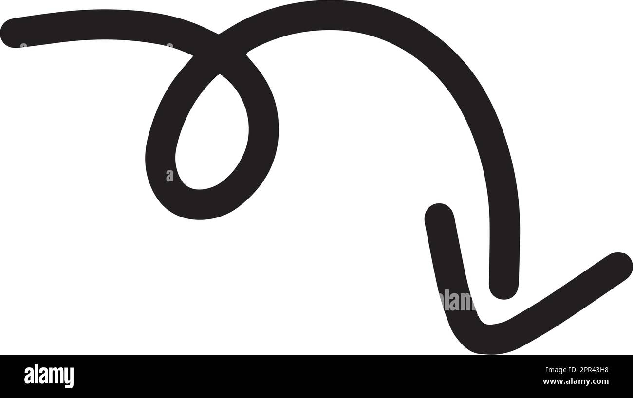 Arrow symbol hand drawn icon vector for web and application in a flat ...