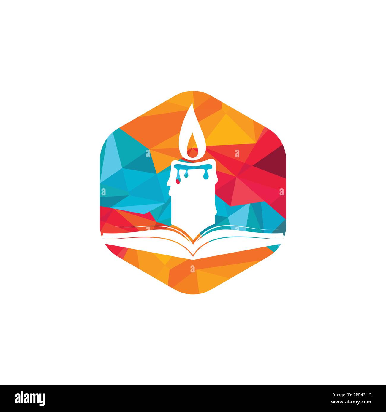 Book light vector logo design. Book and Candle vector logo design ...