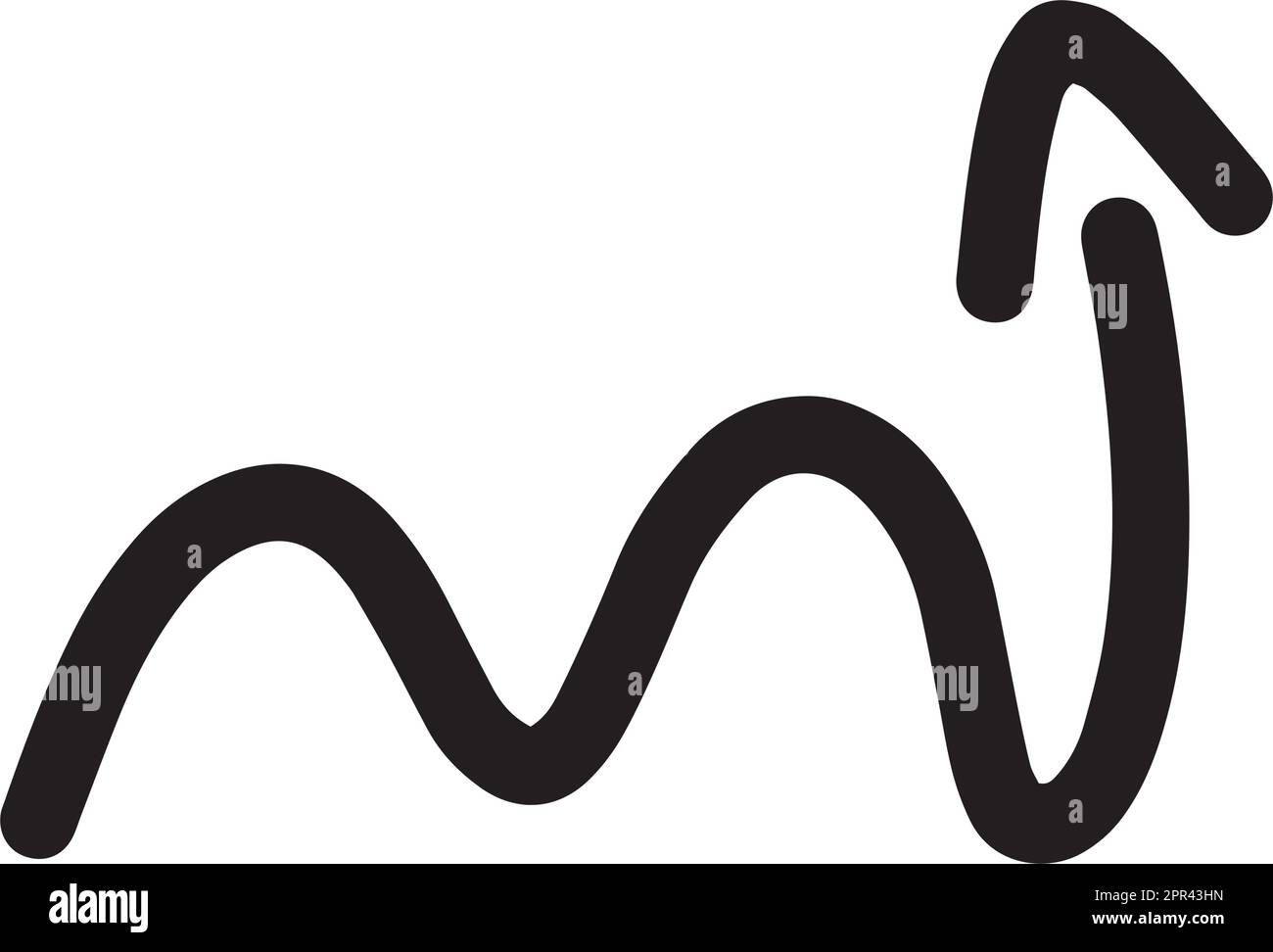 Arrow symbol hand drawn icon vector for web and application in a flat ...