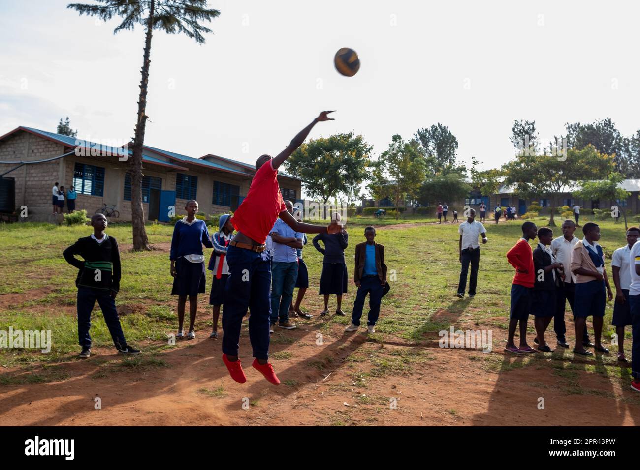 School volleyball rural Rwanda Stock Photo - Alamy