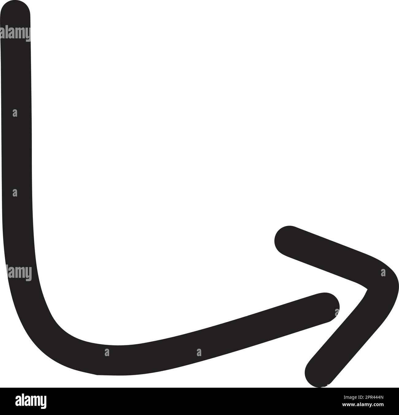 Arrow symbol hand drawn icon vector for web and application in a flat ...