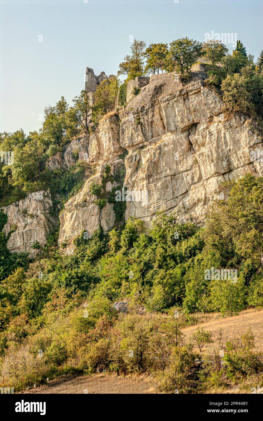 The ruins of Canossa Castle, Emilia Romagna, Italy Stock Photo - Alamy