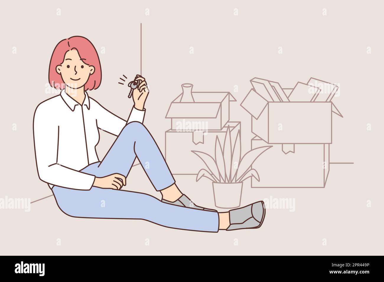 New housing relocation happy Stock Vector Images - Alamy