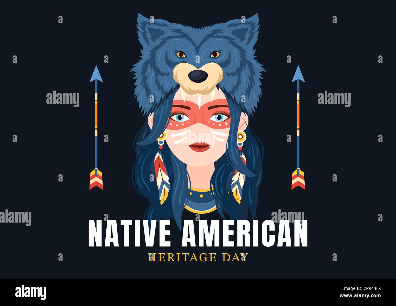 Native American Heritage Day Template Hand Drawn Cartoon Flat ...