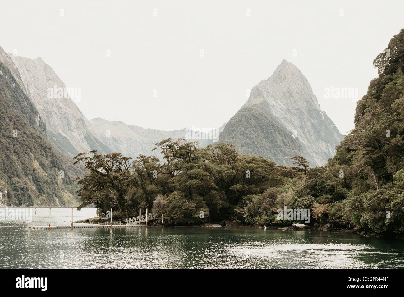 Fjord landscape. Milford Sound in New Zealand. Travel Stock Photo - Alamy