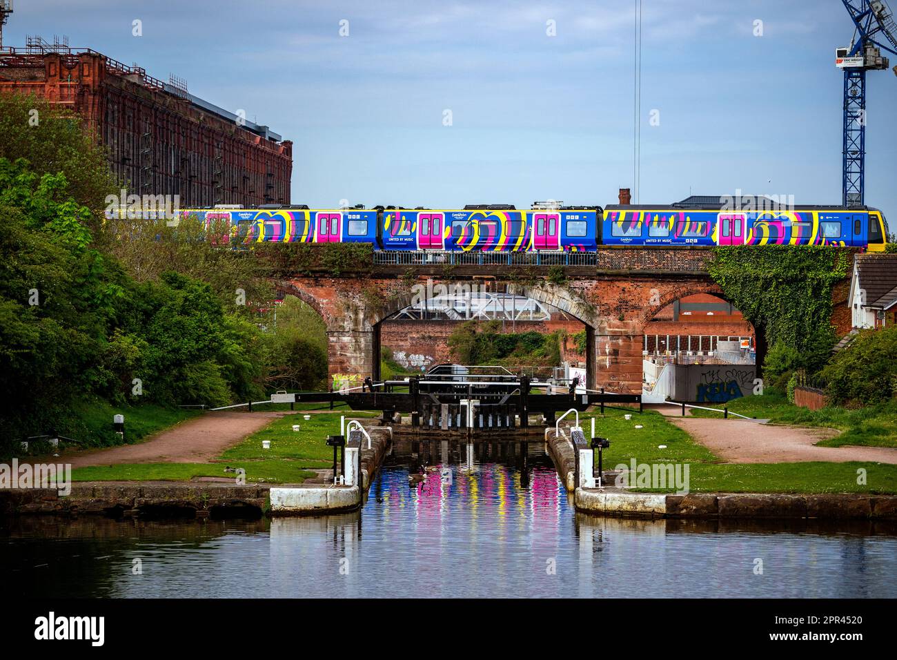 Merseyrail's new 777 train which has been decorated in the colours of ...