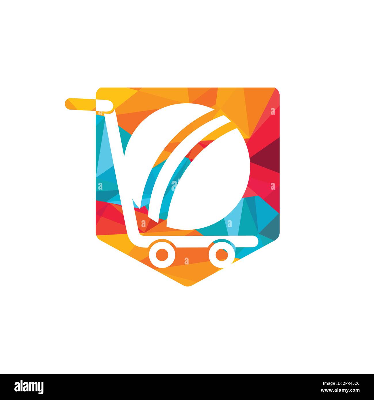 Cricket ball and trolley logo design. Cricket shopping logo design ...