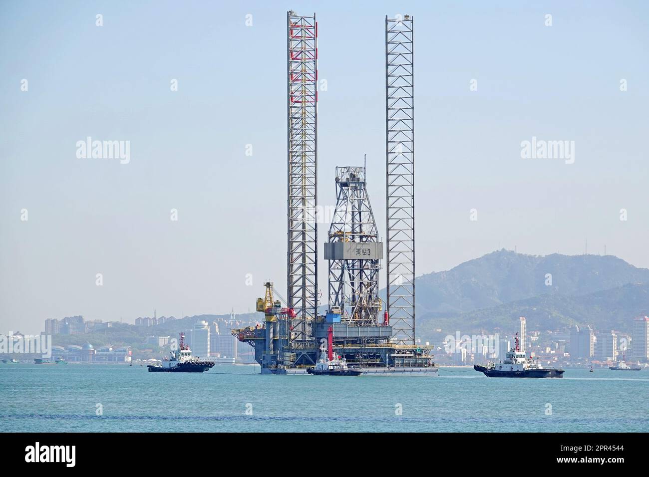 YANTAI, CHINA - APRIL 26, 2023 - The delivered "Bay Drill 3" jack-up ...