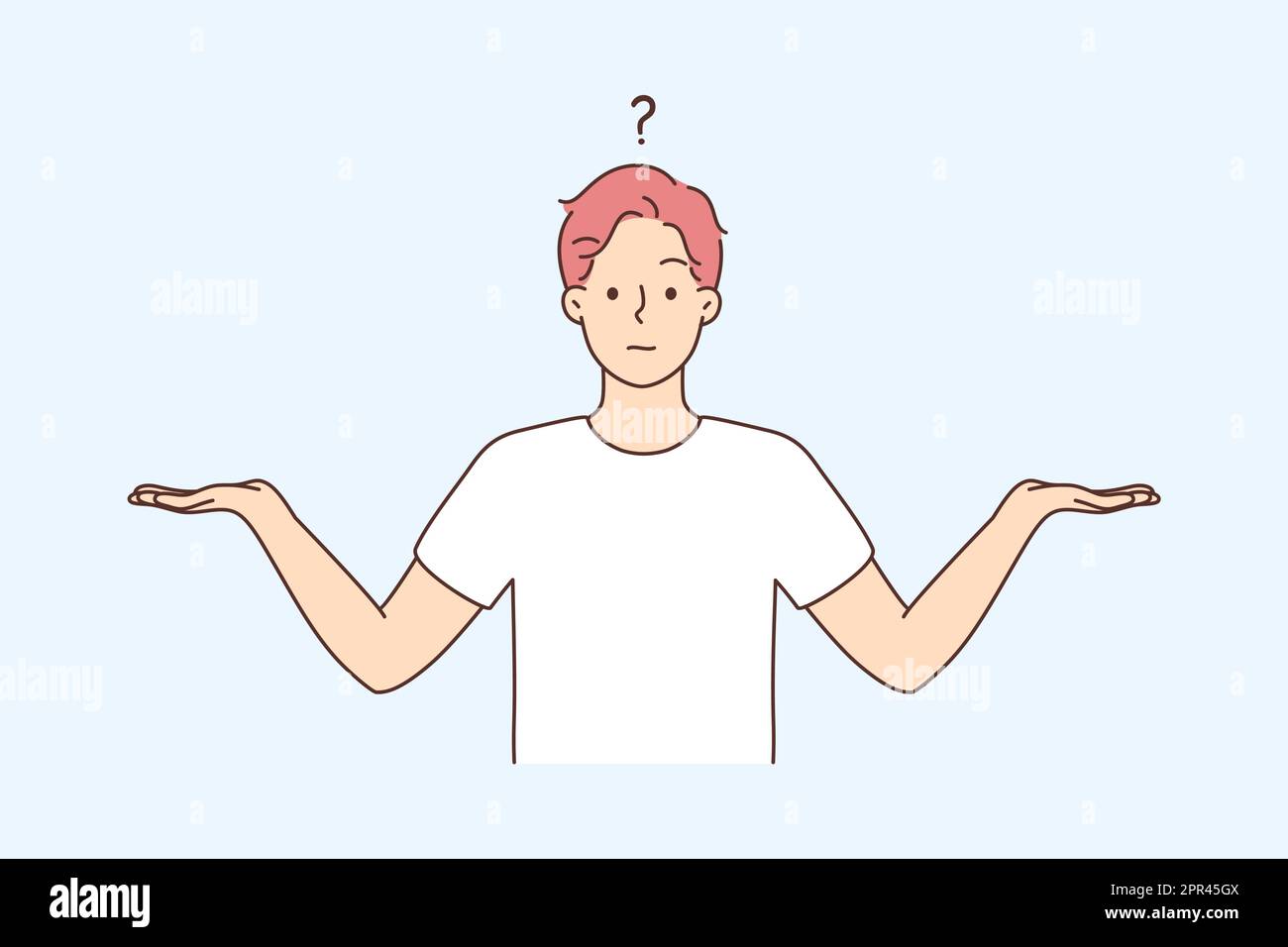 Confused man comparing options Stock Vector Image & Art - Alamy