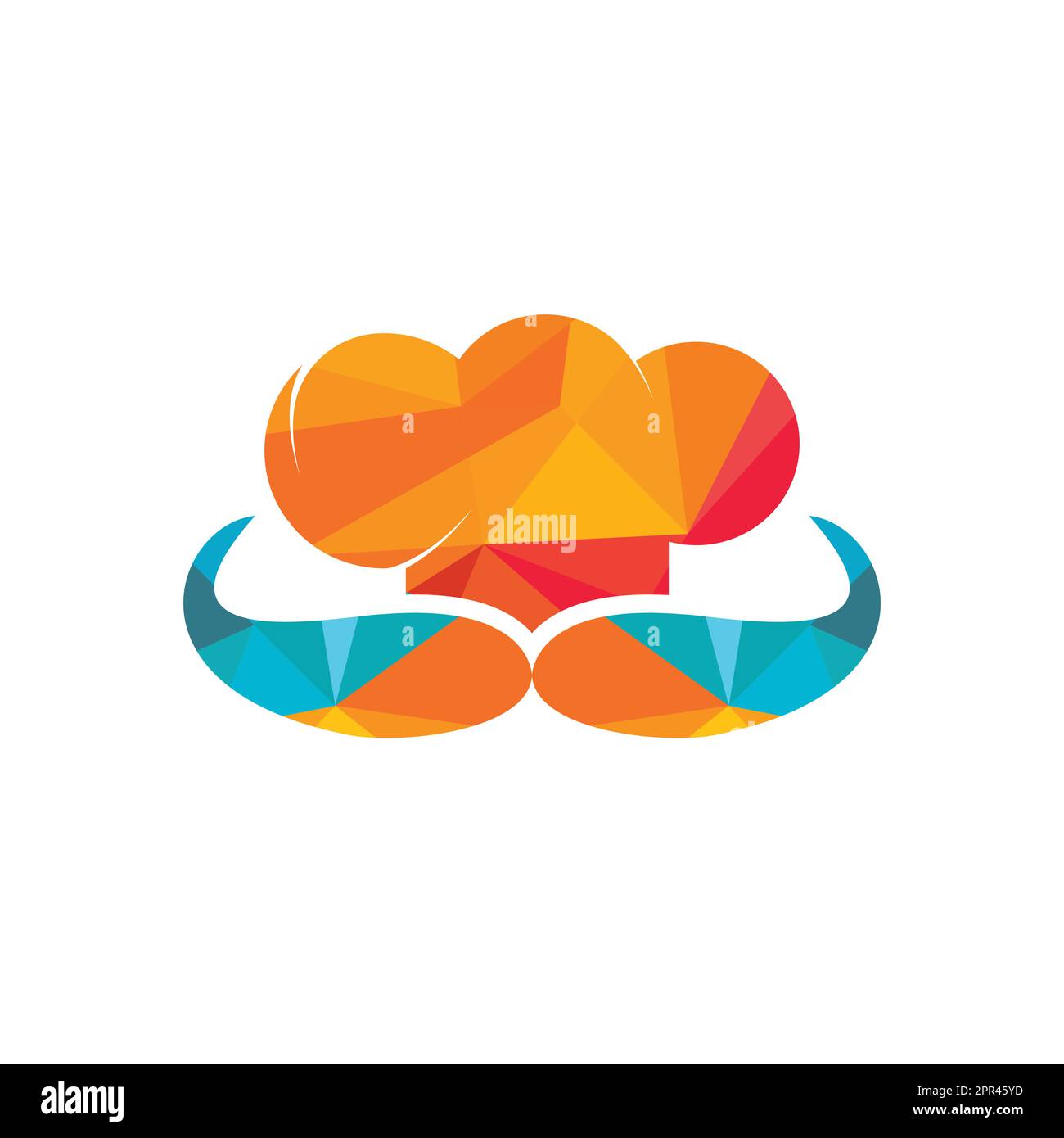 Mister Chef vector logo design template. Chef cap and mustache icon ...