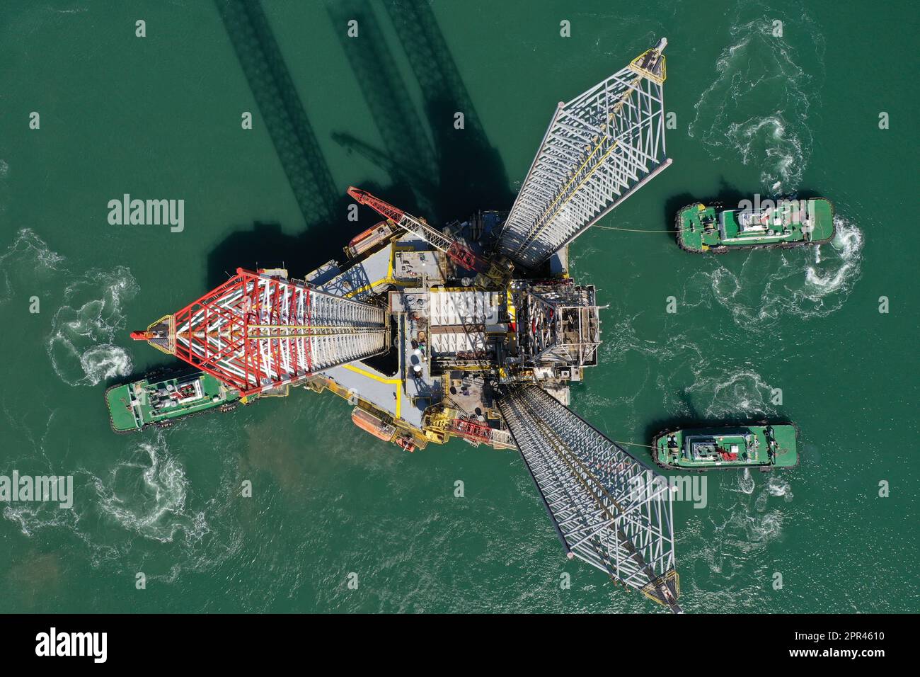 YANTAI, CHINA - APRIL 26, 2023 - The delivered "Bay Drill 3" jack-up ...