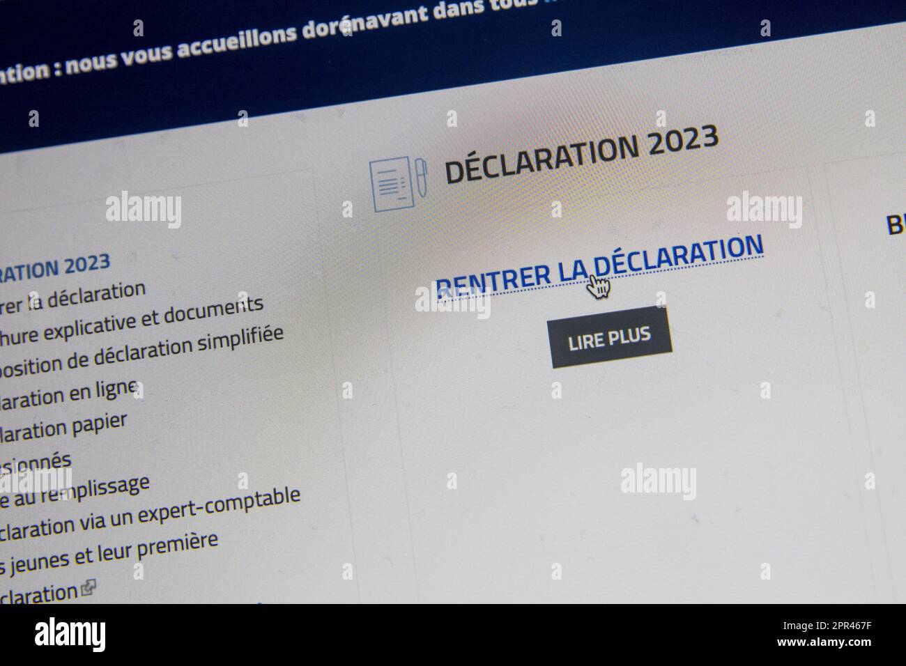 Declaration impot hi-res stock photography and images - Alamy