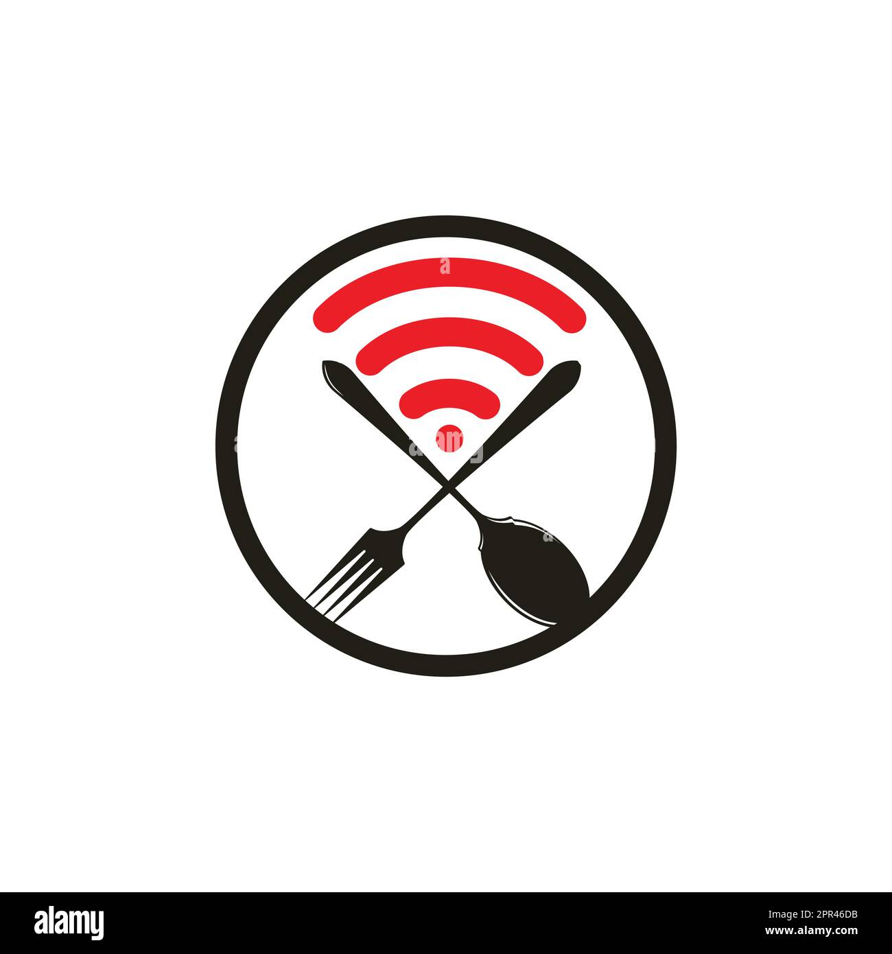 Food signal online food ordering logo design. Order food on internet ...