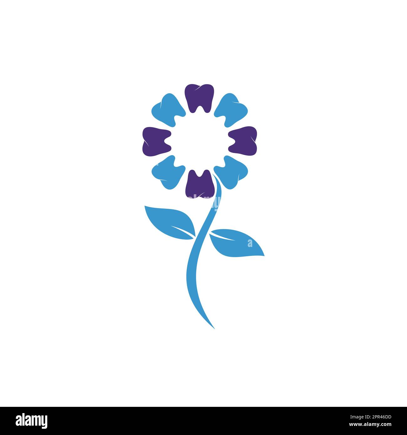 Tooth Flower circle pattern for Dental logo design. Dental care logo ...