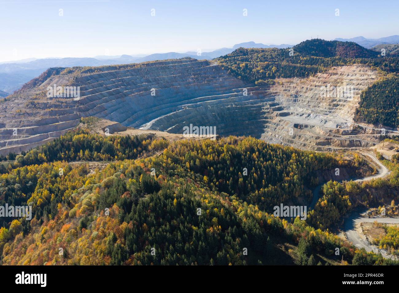 Aerial view open diamond mine hi-res stock photography and images - Alamy