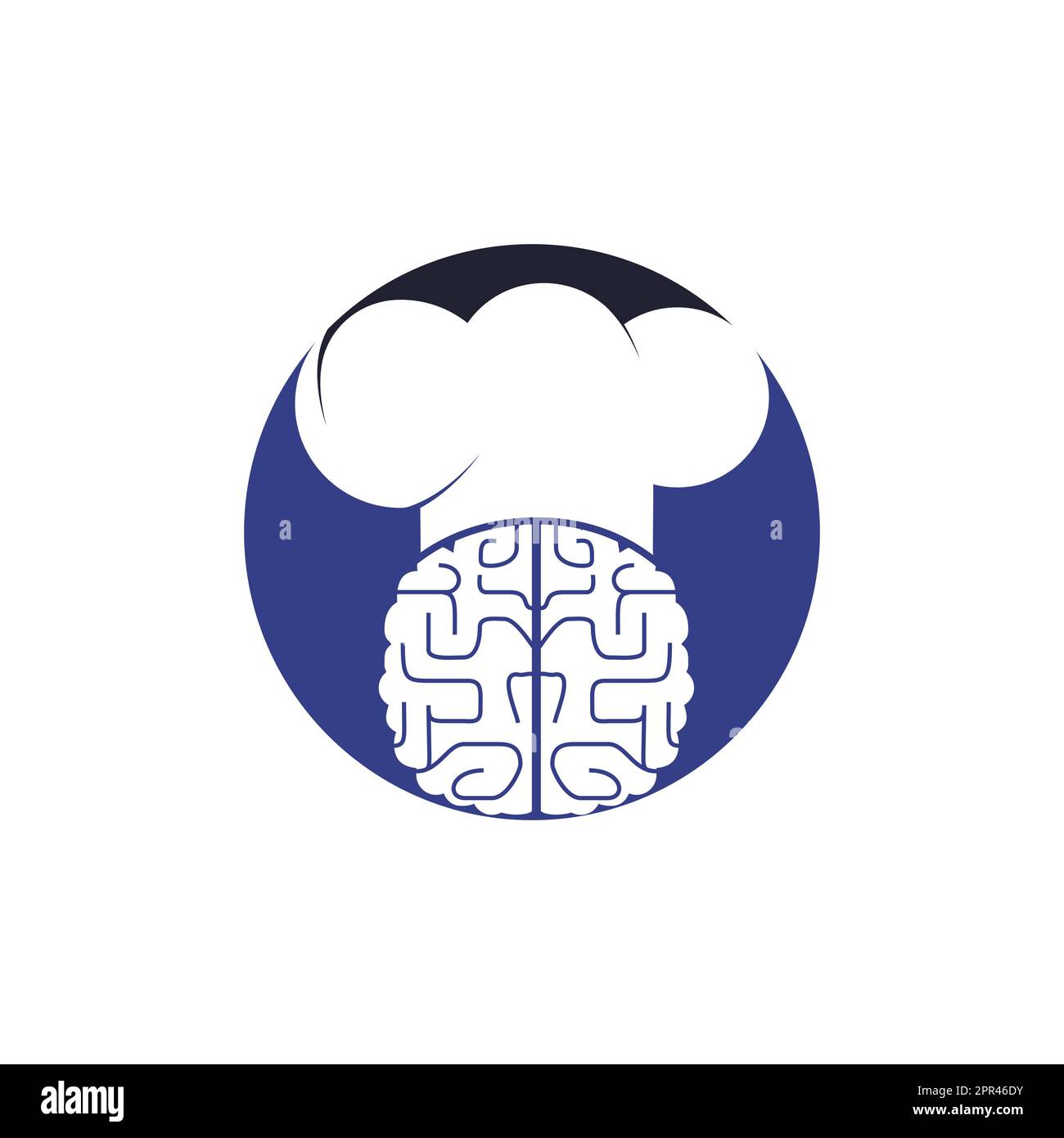 Smart chef vector logo design concept. Brain and chef hat icon Stock ...