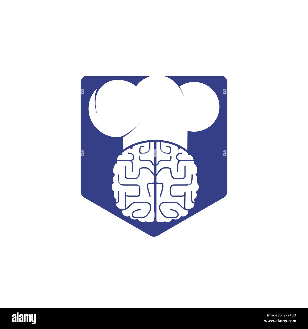 Smart chef vector logo design concept. Brain and chef hat icon Stock ...