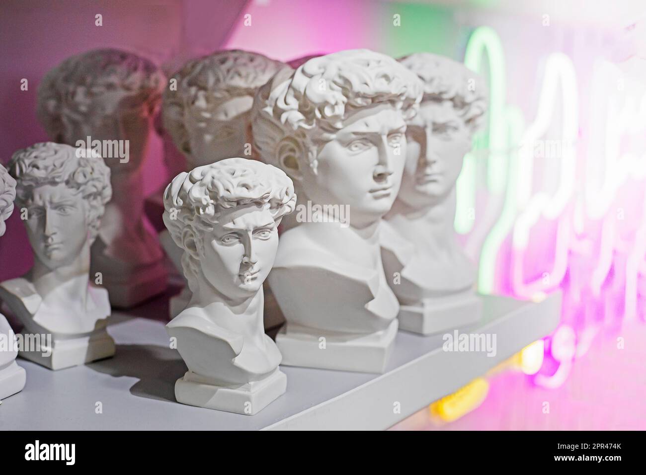 gypsum ancient Greek training heads of different sizes for drawing ...