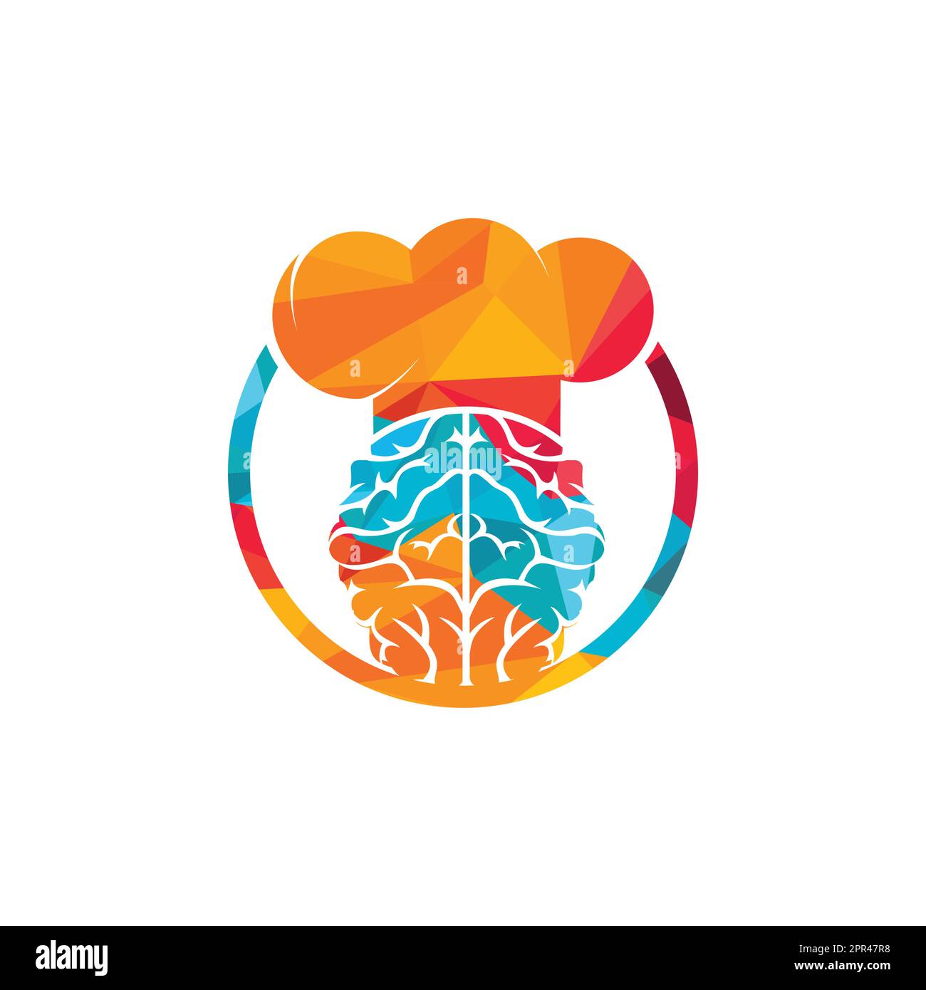Smart chef vector logo design concept. Brain and chef hat icon Stock ...
