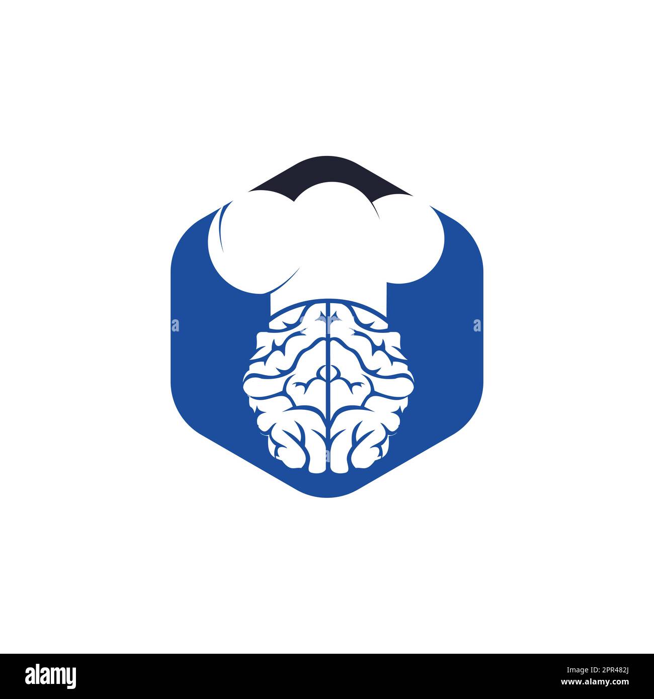 Smart chef vector logo design concept. Brain and chef hat icon Stock ...