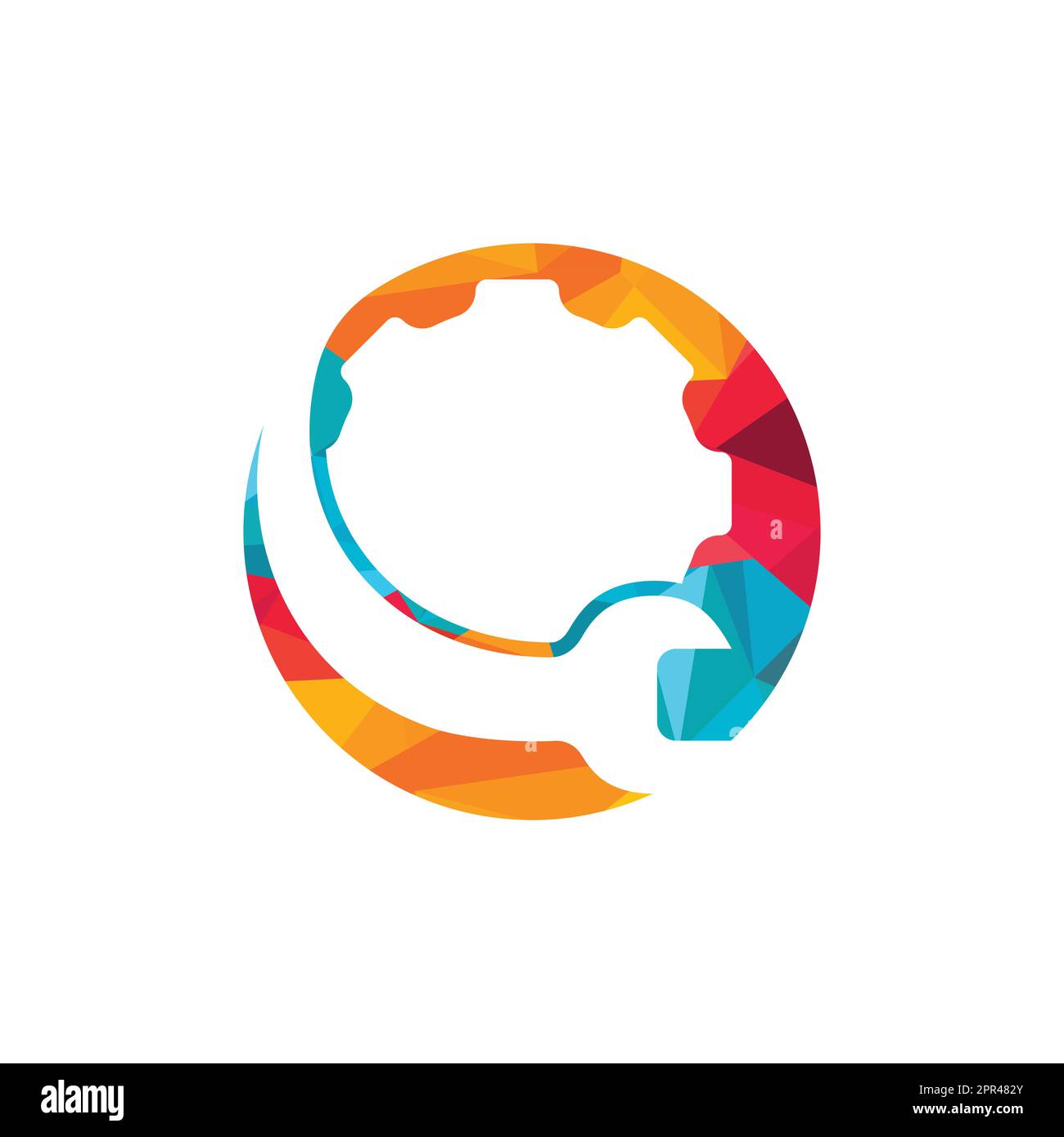 Wrench gear logo vector design. Repairing service, vector illustration ...