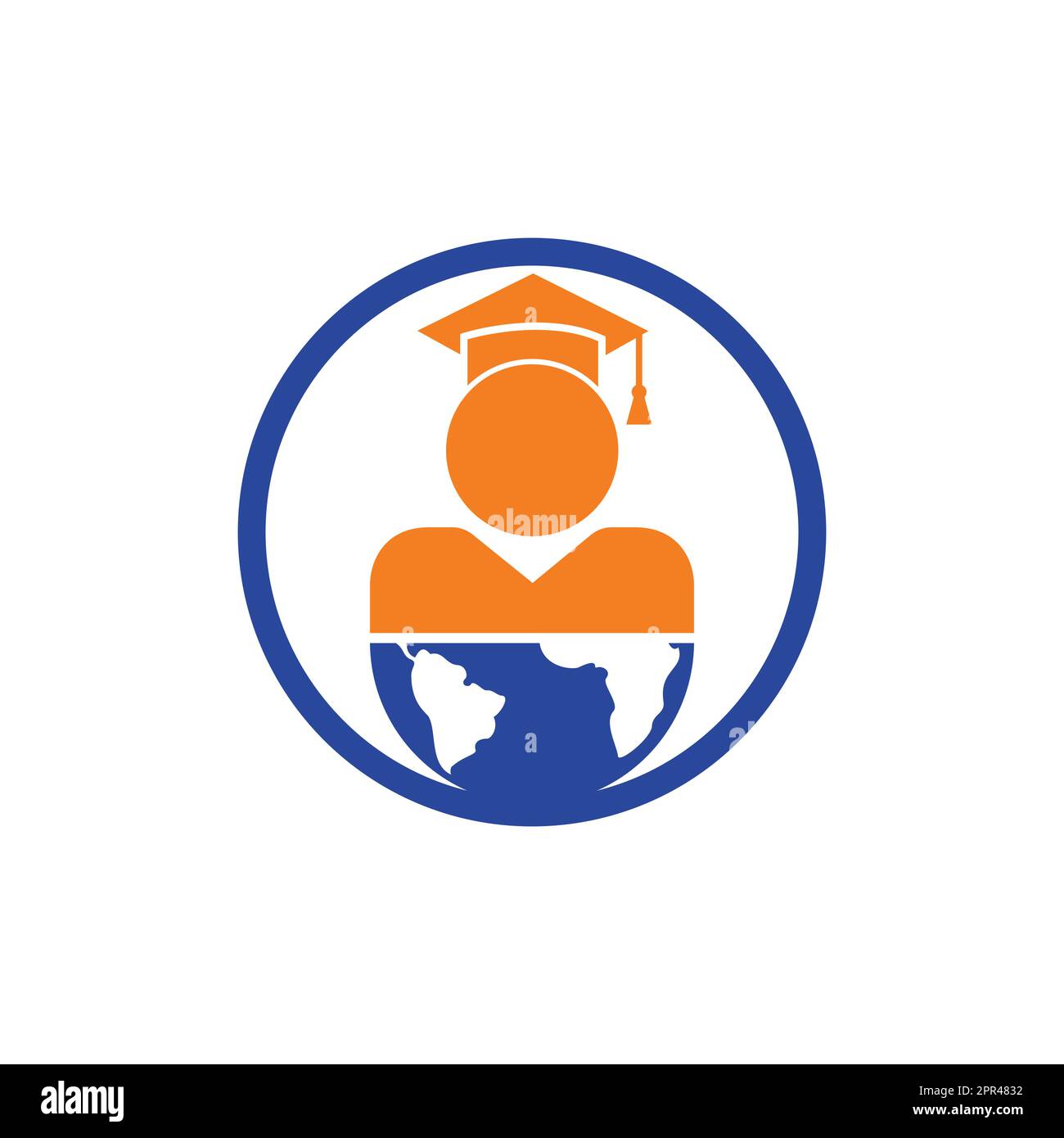 Education vector logo design template. Globe and student icon logo ...