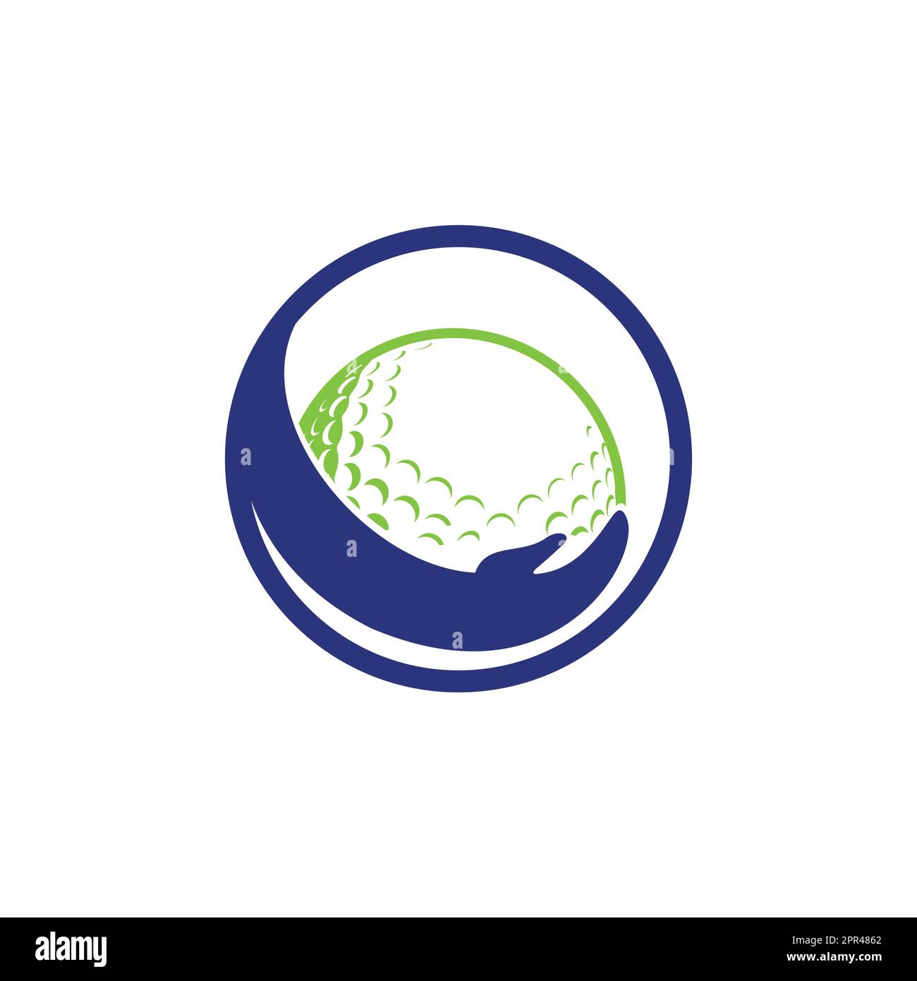 Golf Care vector logo design template. Golf ball and hand icon Stock ...