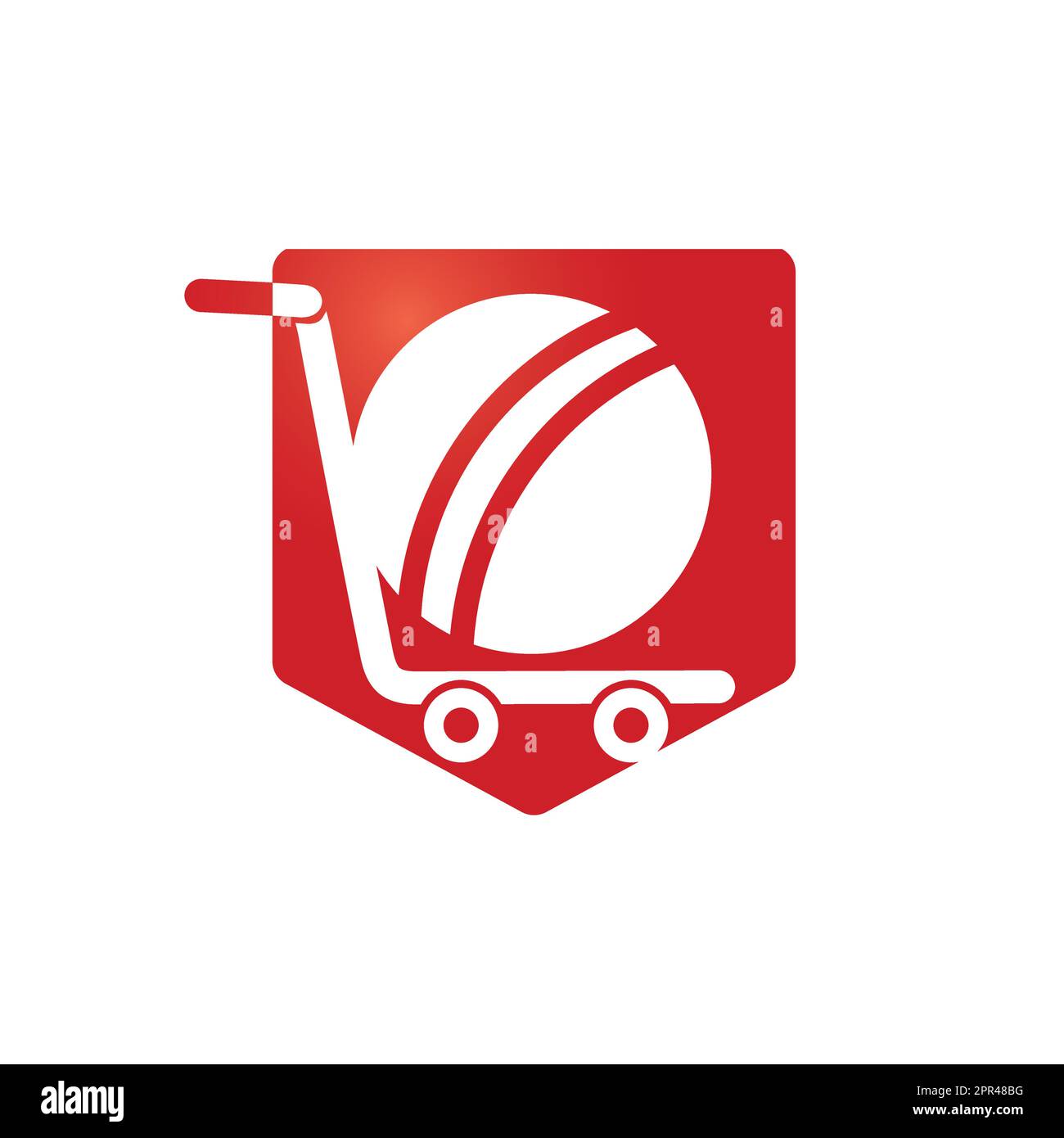Cricket ball and trolley logo design. Cricket shopping logo design ...