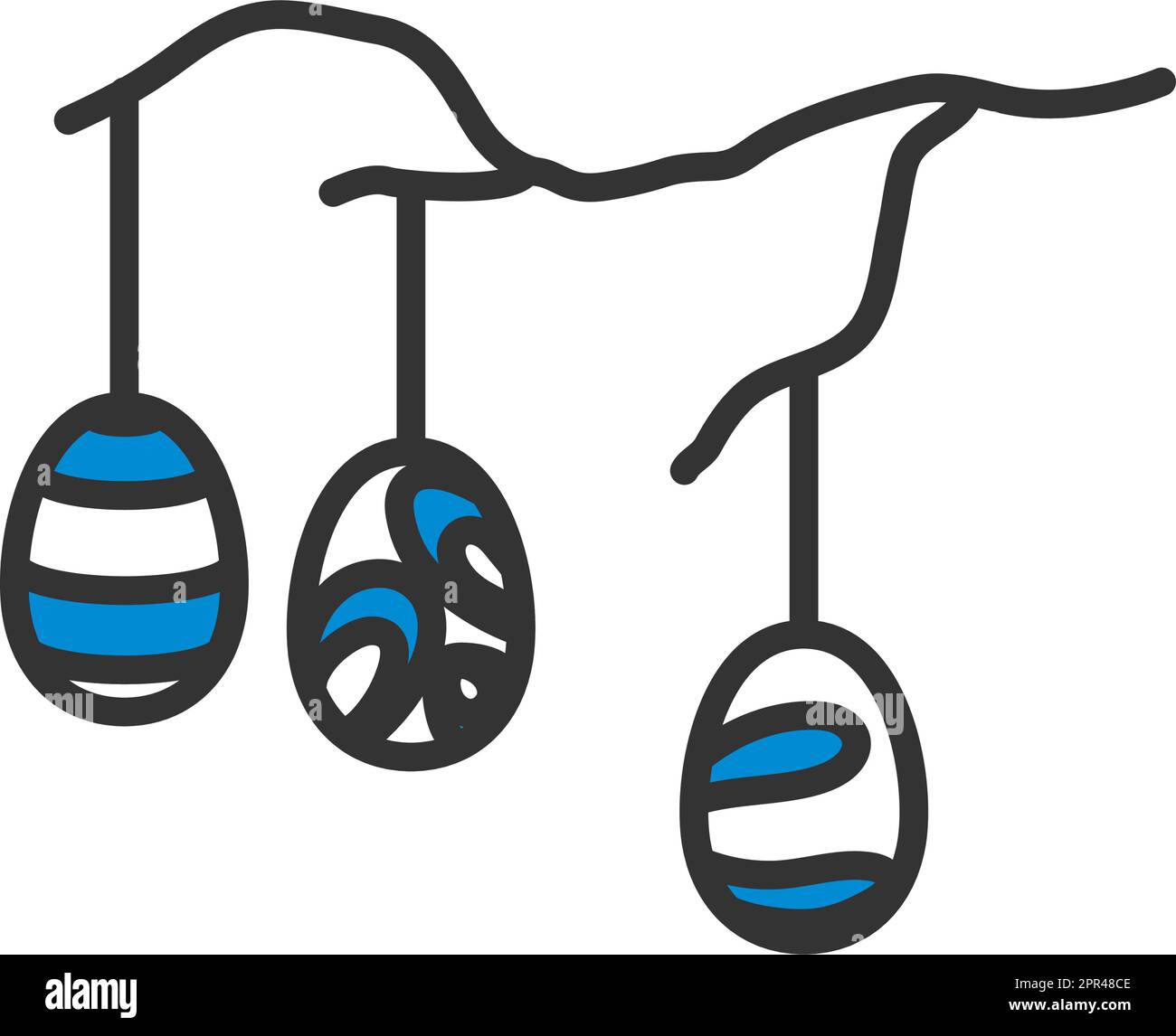 Hanging easter eggs ornament Cut Out Stock Images & Pictures - Alamy