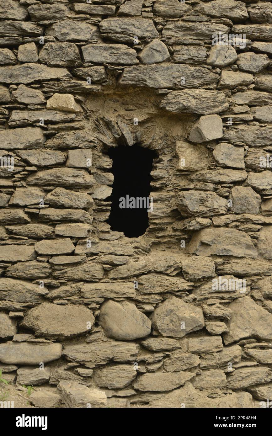 Abandoned medieval stone window surrounds Stock Photo - Alamy