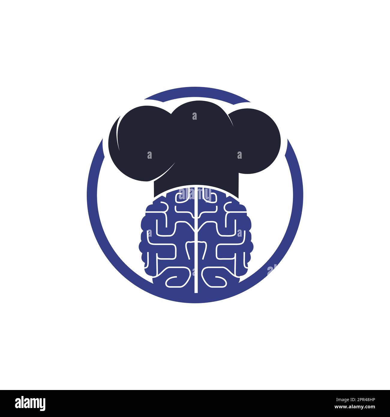 Smart chef vector logo design concept. Brain and chef hat icon Stock ...