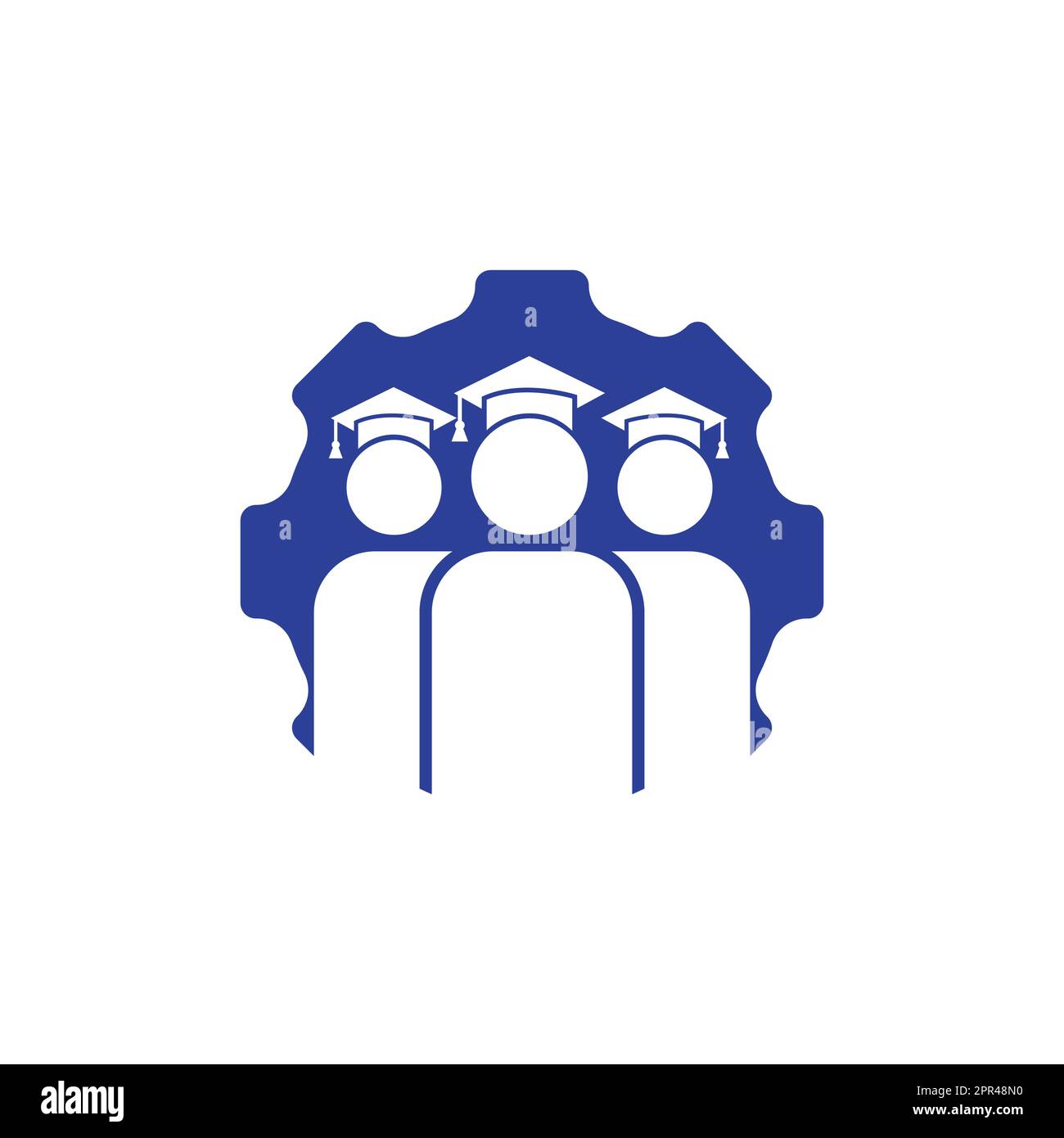 Student gear vector logo template. Graduation Engineer logo symbol or ...