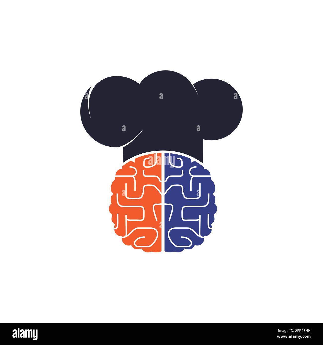 Smart chef vector logo design concept. Brain and chef hat icon Stock ...