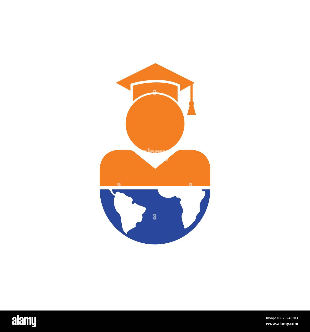 Education vector logo design template. Globe and student icon logo ...