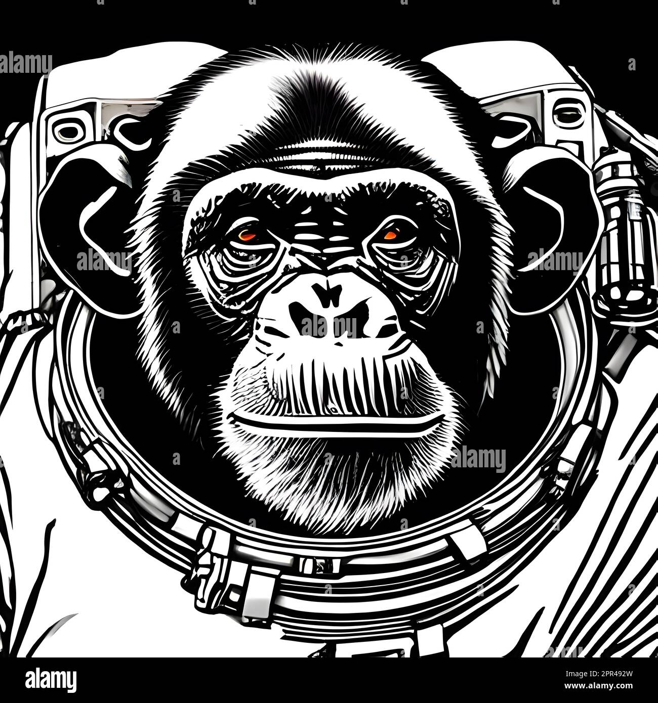 Astronaut monkey hi-res stock photography and images - Alamy