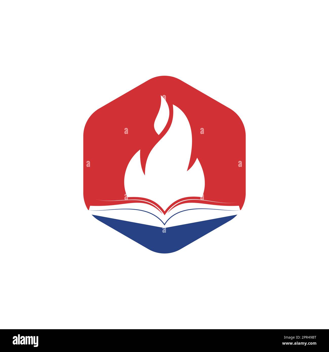 Education fire vector logo design. Motivation book vector logo design ...