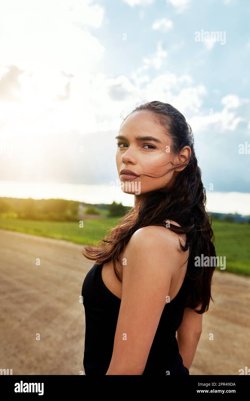Born to run. a fit young woman getting some exercise outside on a beautiful day Stock Photo - Alamy