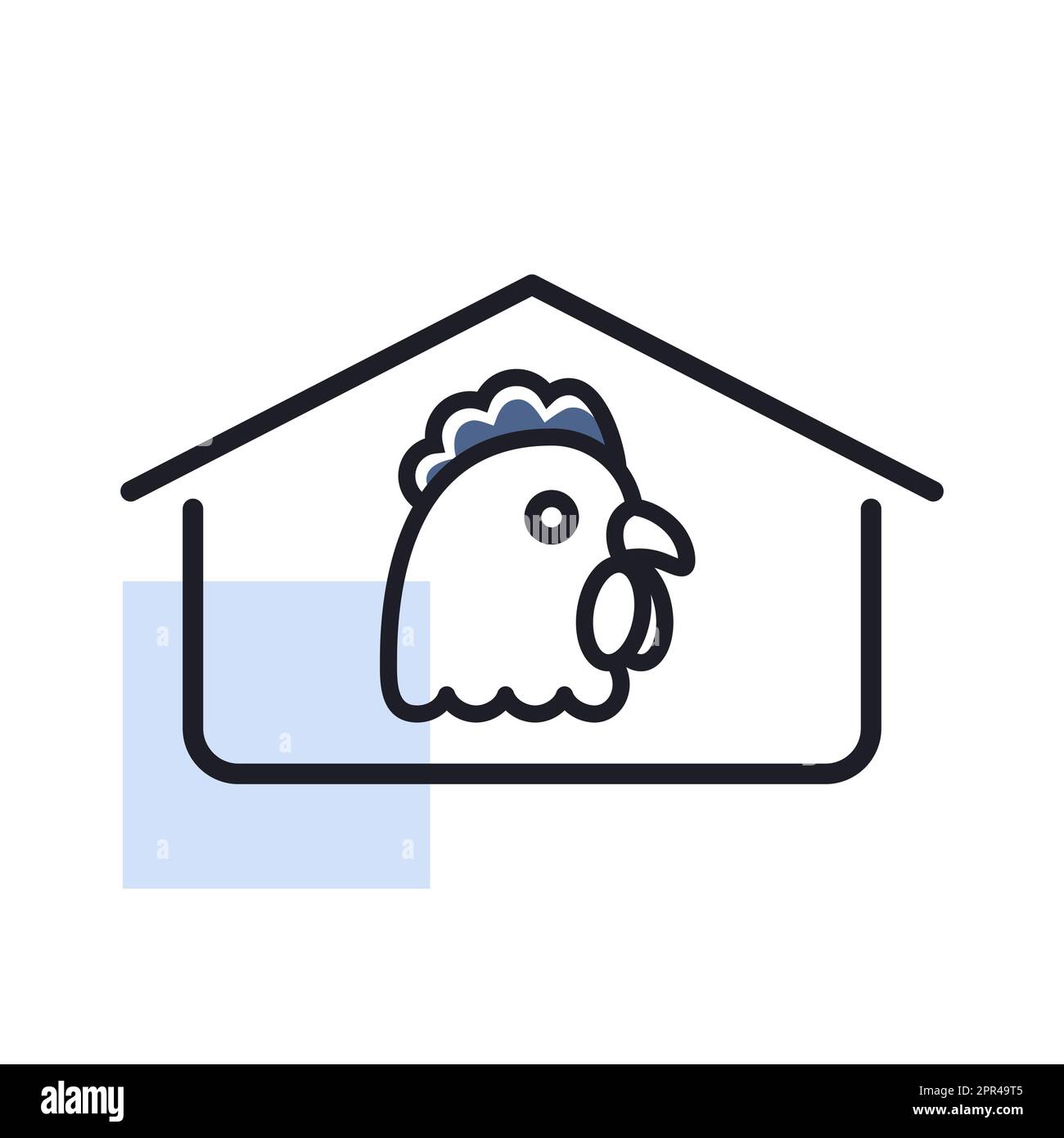 Chicken house vector icon. Farm animal sign Stock Vector Image & Art ...