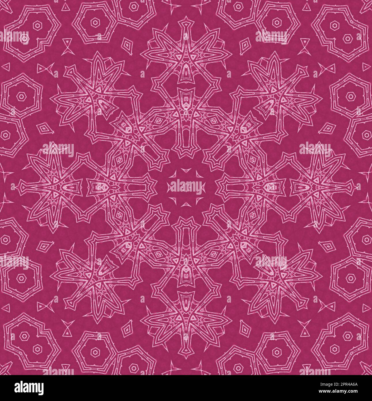 Abstract white pattern on crimson background Stock Photo - Alamy