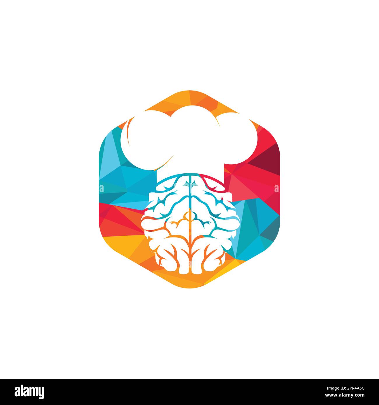 Smart chef vector logo design concept. Brain and chef hat icon Stock ...