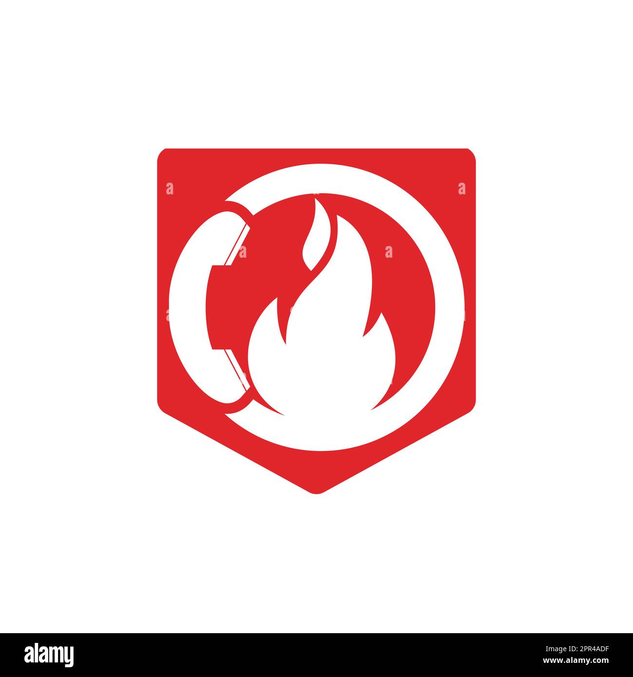 Hot call vector logo design concept. Handset and fire icon Stock Vector ...