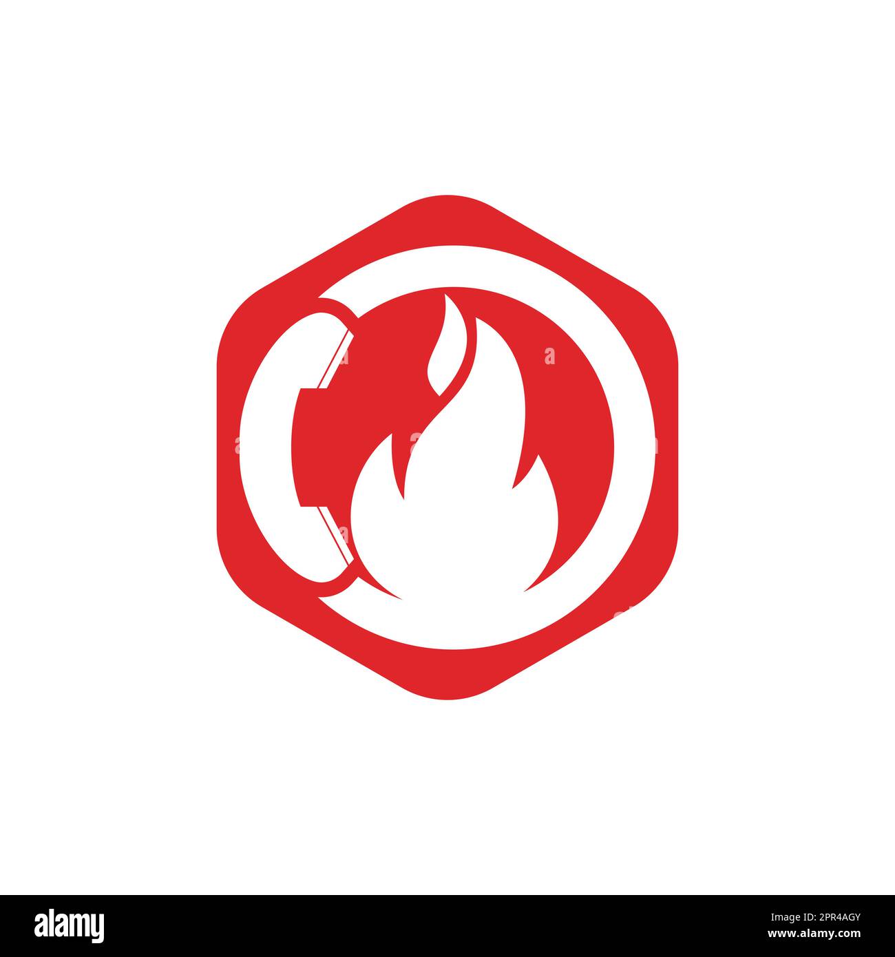 Hot call vector logo design concept. Handset and fire icon Stock Vector ...