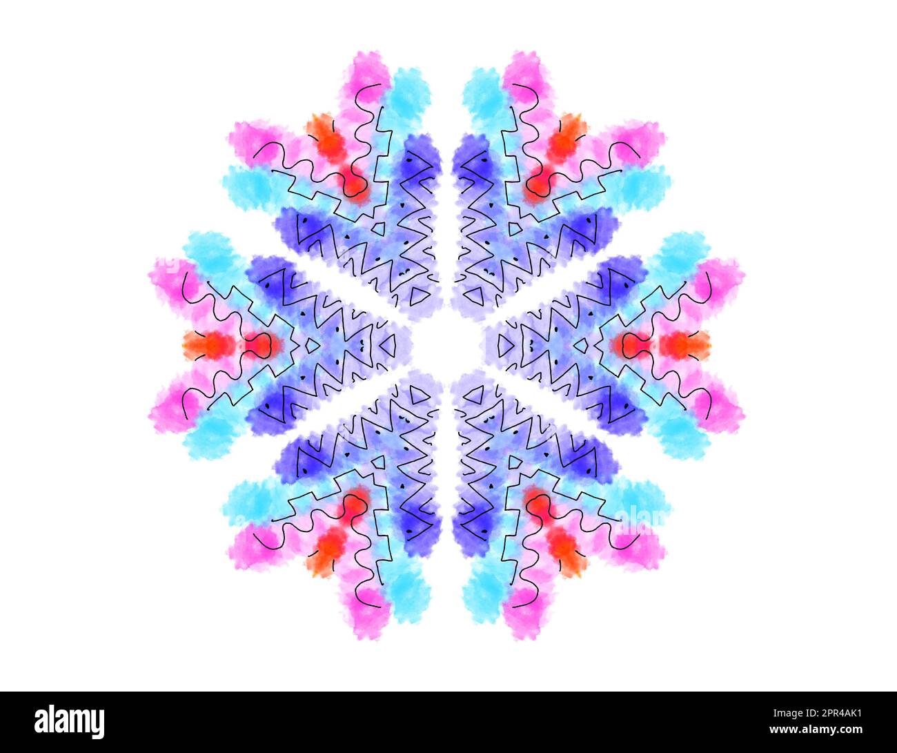 Abstract color shape on white background Stock Photo - Alamy
