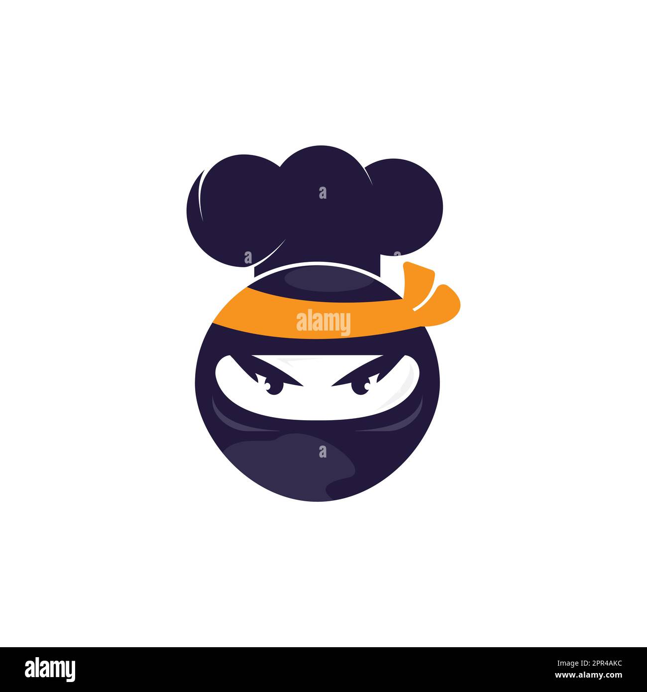 Ninja chef vector logo design. Ninja with chef hat icon Stock Vector ...