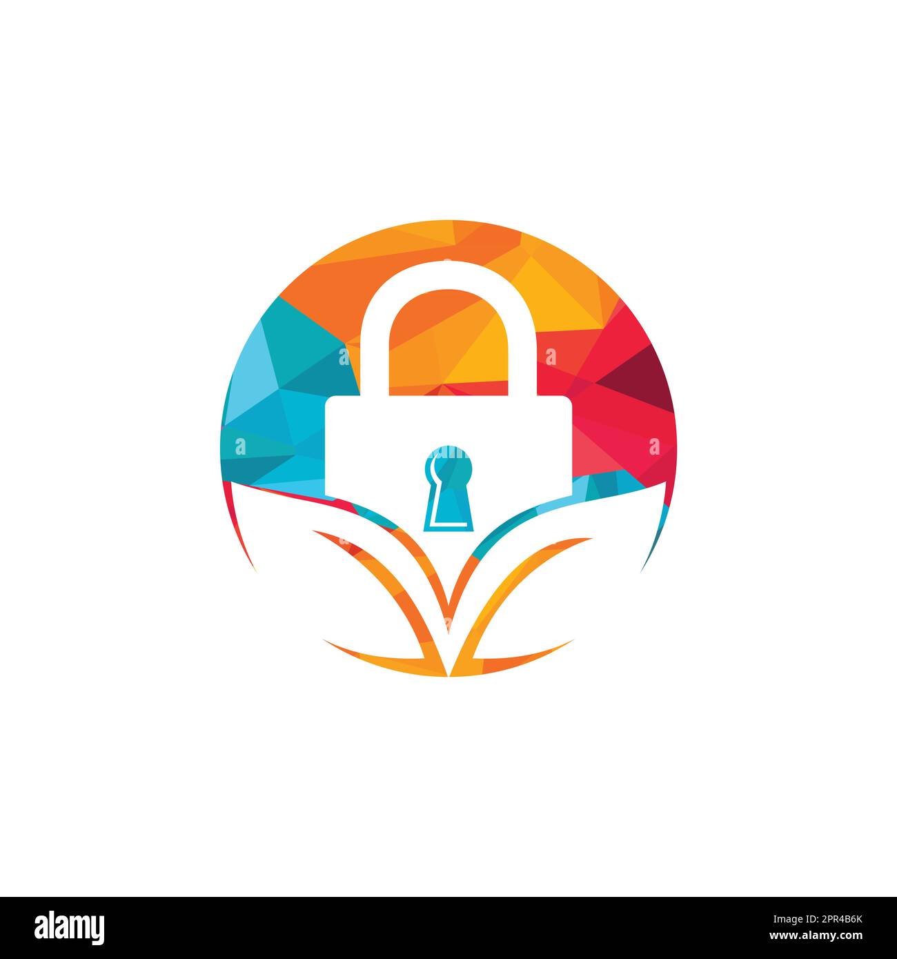 Padlock leaf vector logo design. Nature security lock logo design ...