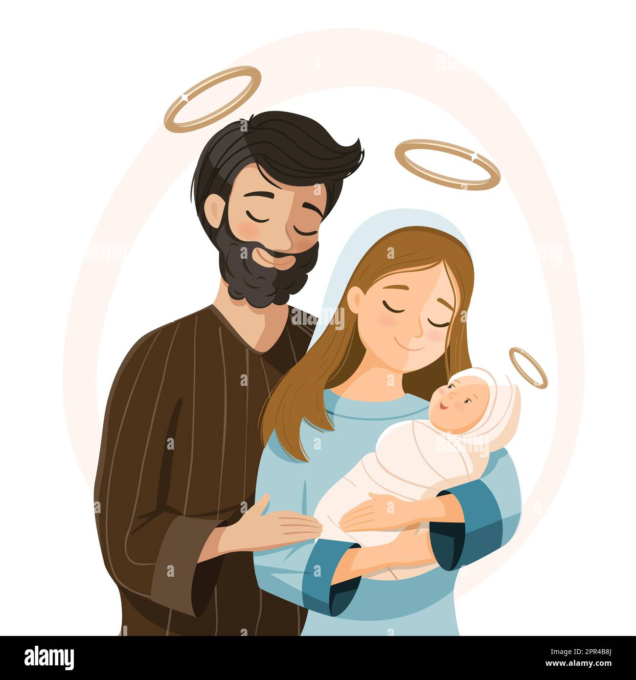 Holy Family. Nativity scene. Birth of Christ. Christmas season Stock ...