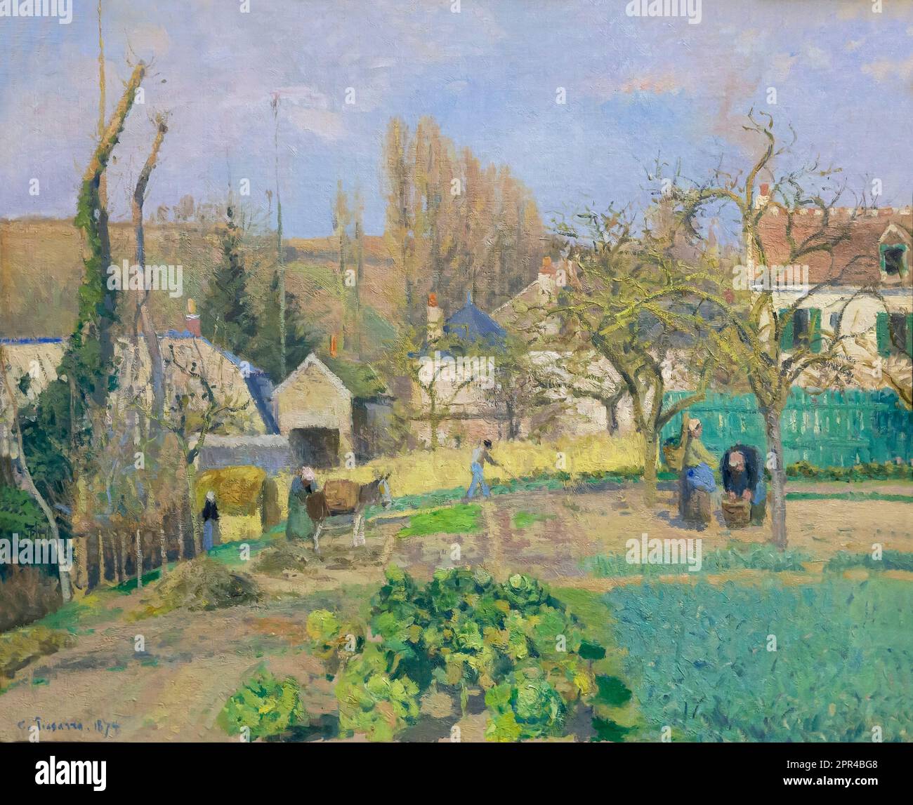 Kitchen Garden at L'Hermitage, Pontoise, Camille Pissarro, 1874 Stock Photo - Alamy