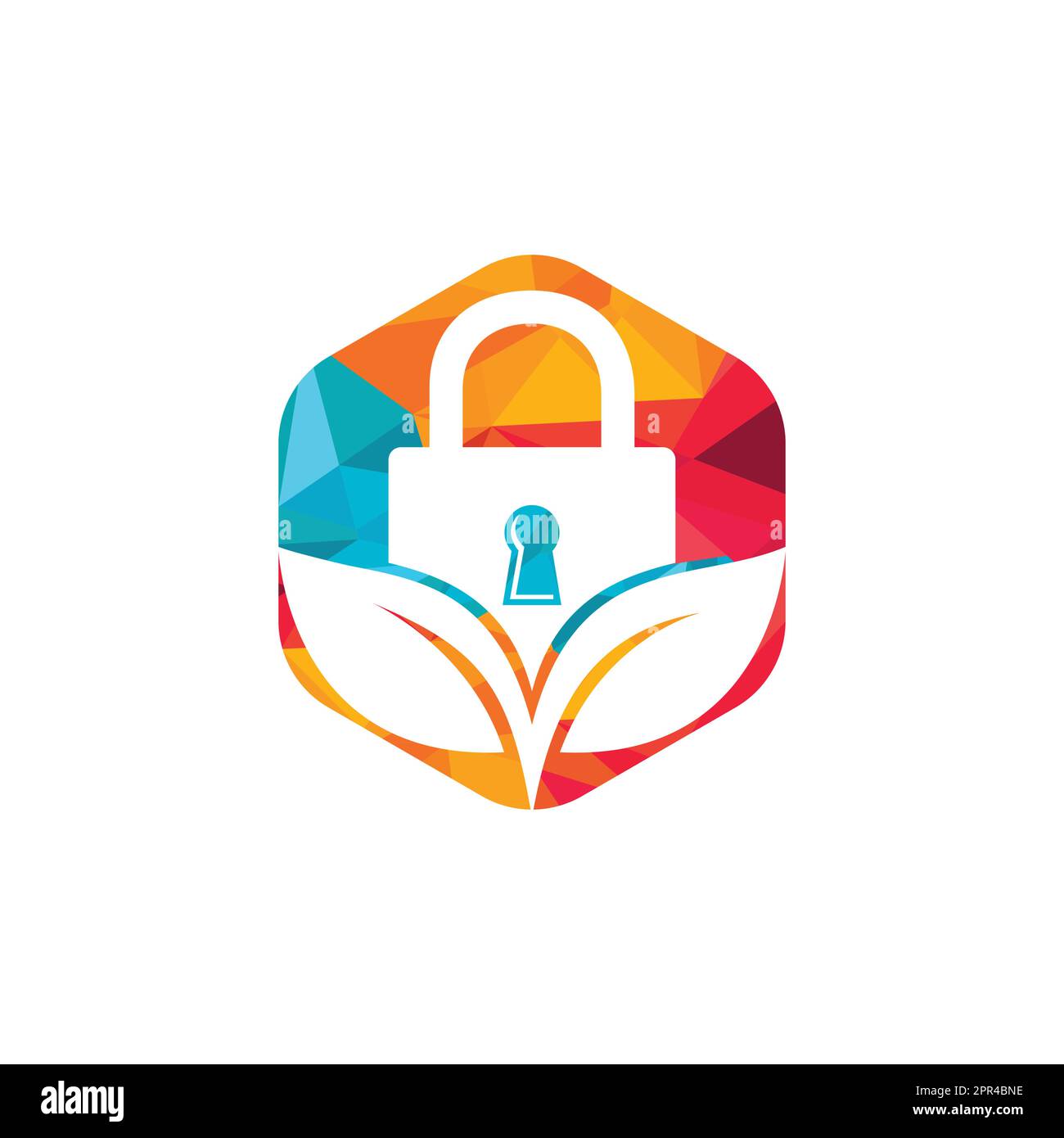 Padlock leaf vector logo design. Nature security lock logo design ...