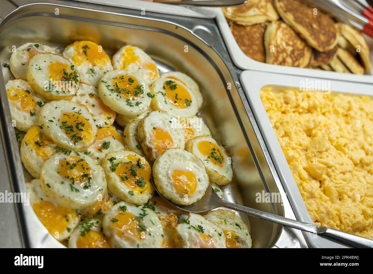 A buffet table filled with a variety of delicious dishes Stock Photo ...