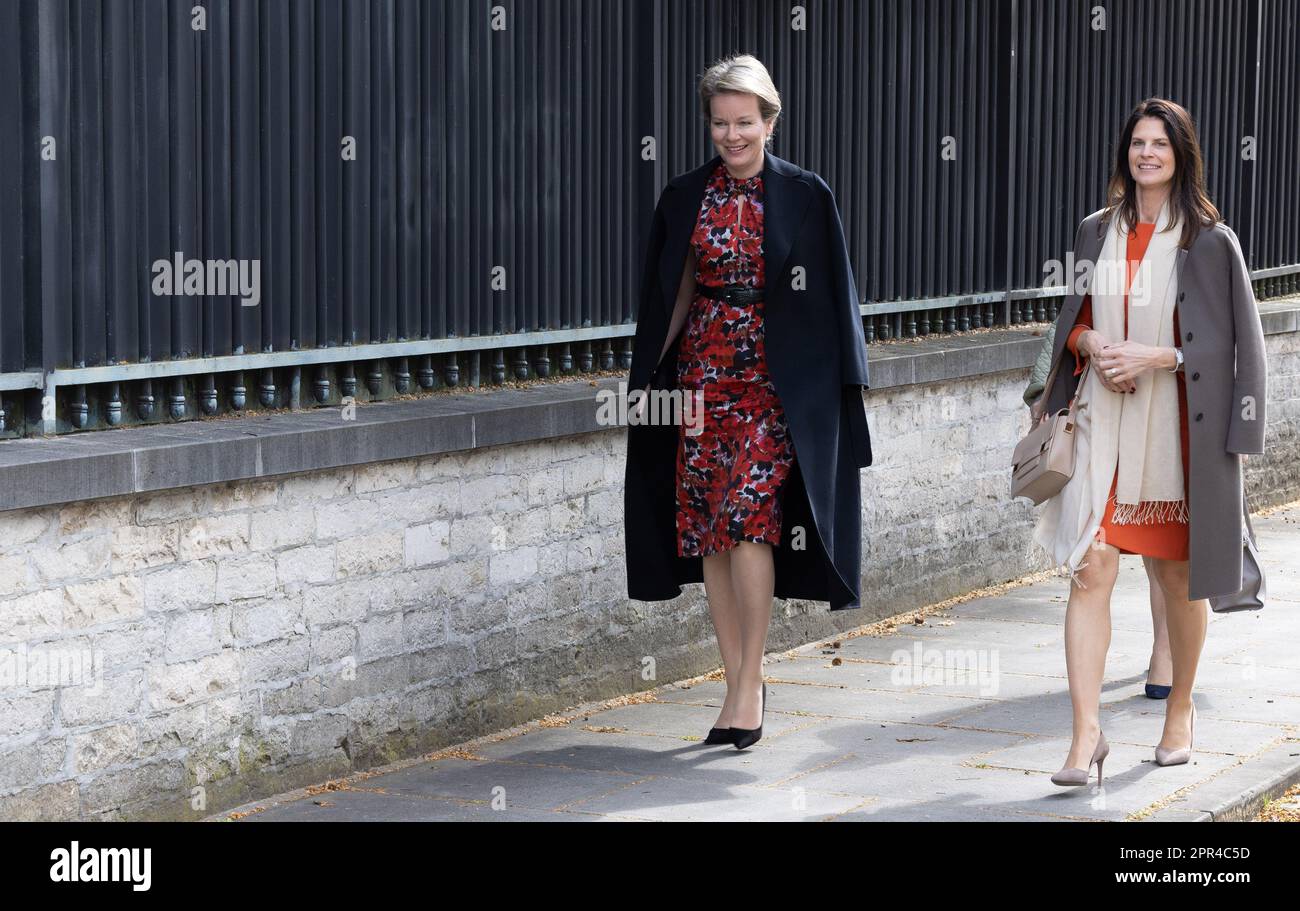 Queen Mathilde of Belgium and her personal assistant Melissa Maas Van ...